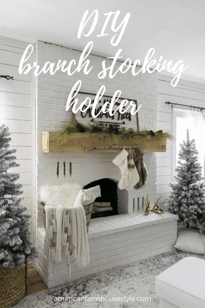 DIY Rustic Stocking Holder - American Farmhouse Style